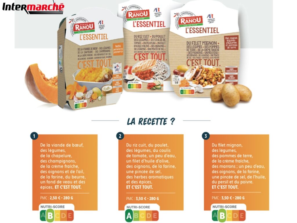 Intermarché lance sa nouvelle gamme de plats cuisinés sans additifs ni ...